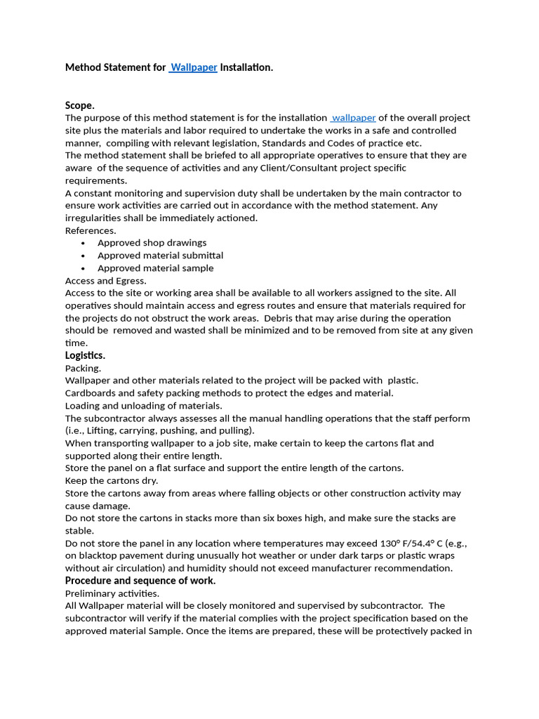 Msds- Wall Paper | PDF