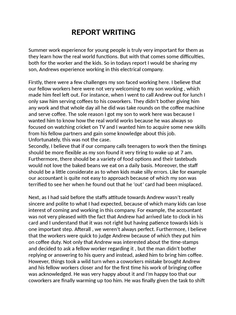 REPORT WRITING | PDF