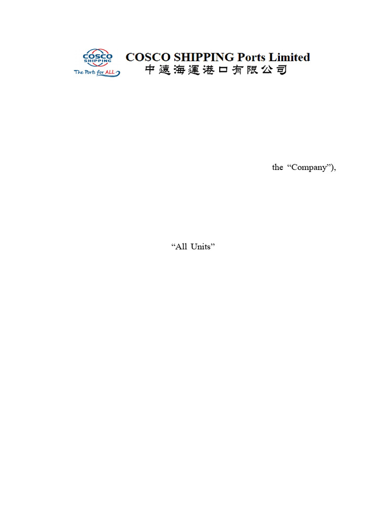 Cosco Shipping Whistleblowing Policy | PDF | Justice | Crime & Violence