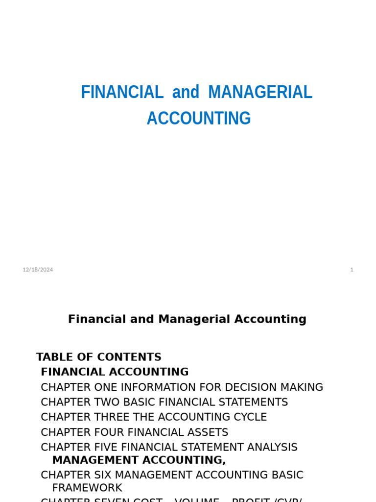 FMA CH ppt | PDF | Equity (Finance) | Debits And Credits