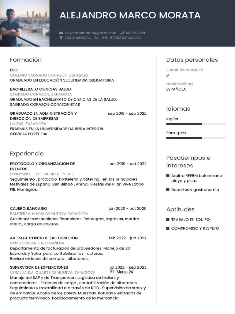 Cv Alejandro Marco Morata (2).PDF | PDF