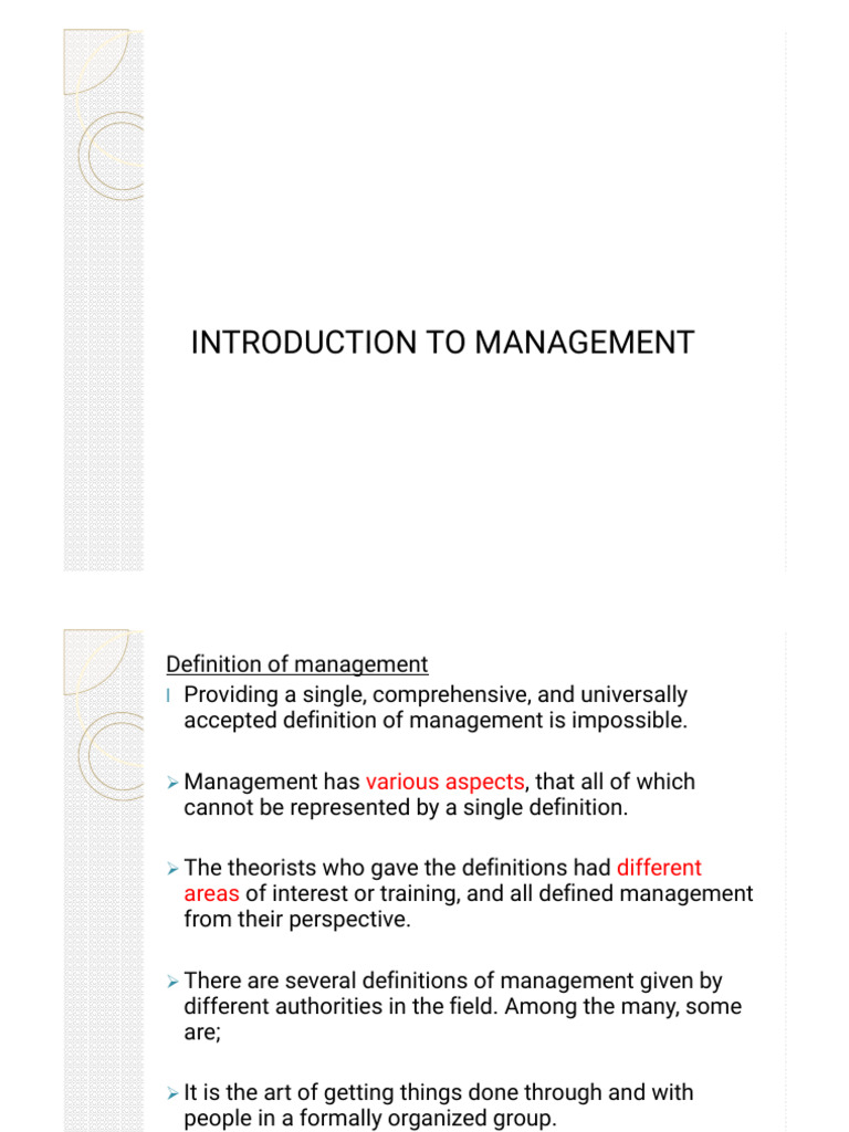 Introduction to Management Concepts | PDF | Power (Social And Political ...