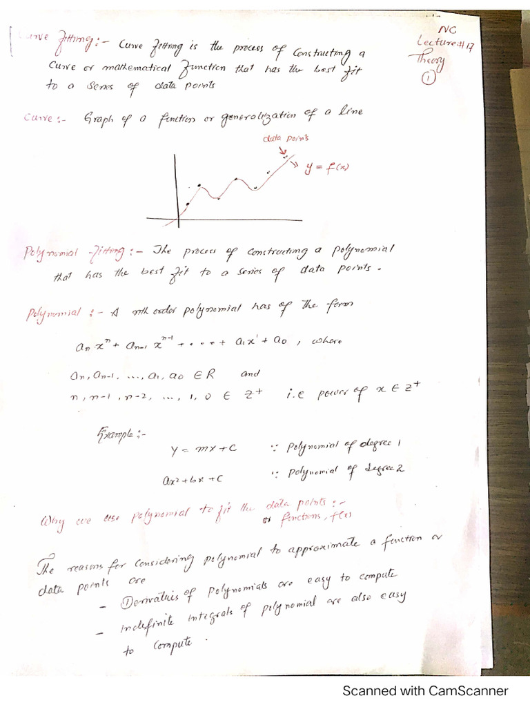 Curve Fitting Pdf
