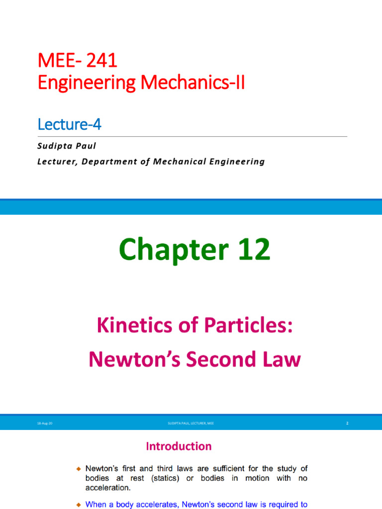 Engineering Mechanics II Lecture 4 | PDF