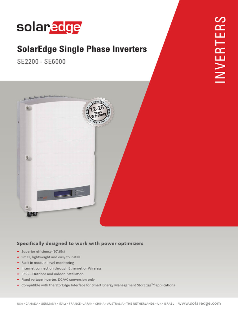 se-single-phase-inverter-datasheet | PDF | Power Inverter | Alternating Current
