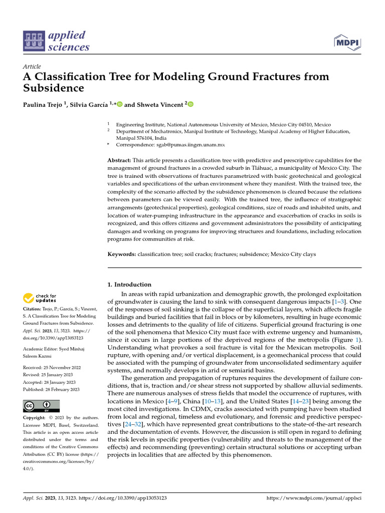 A Classification Tree For Modeling Ground Fracture | PDF | Cross ...