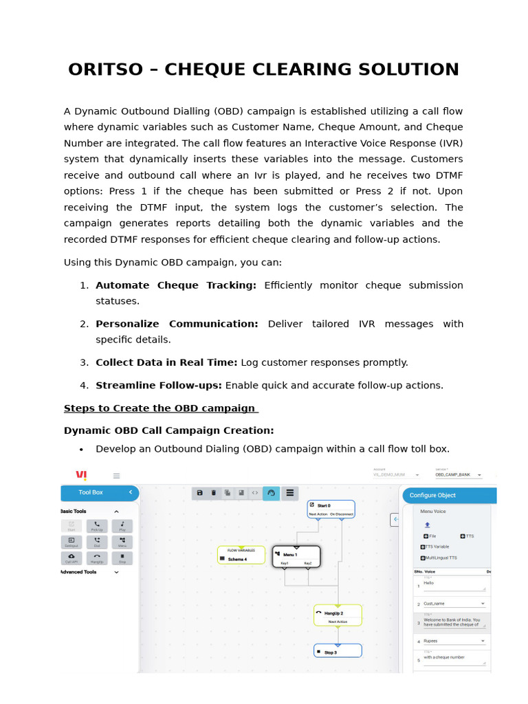 ORITSO - Cheque Clearing Solution. | PDF