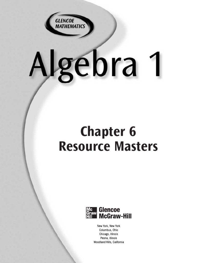 Algebra 1 Chapter 6 - Pdf-Glencoe | PDF | Inequality (Mathematics ...