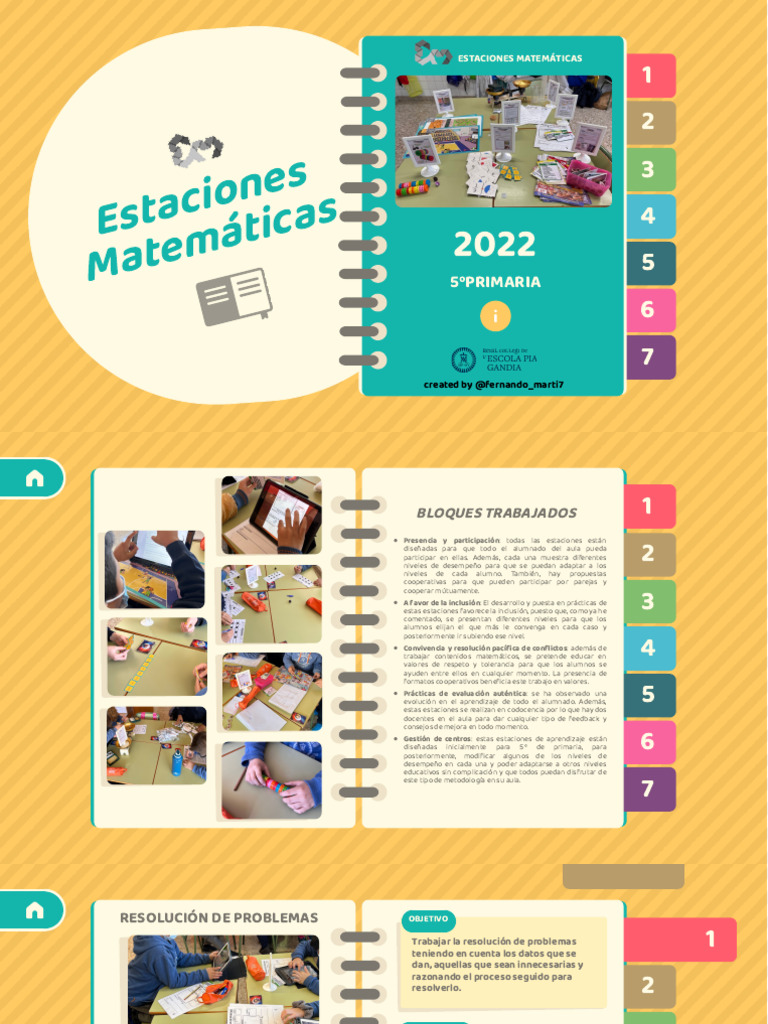 Estaciones Matemáticas | PDF | Inclusión (Educación) | Salón de clases