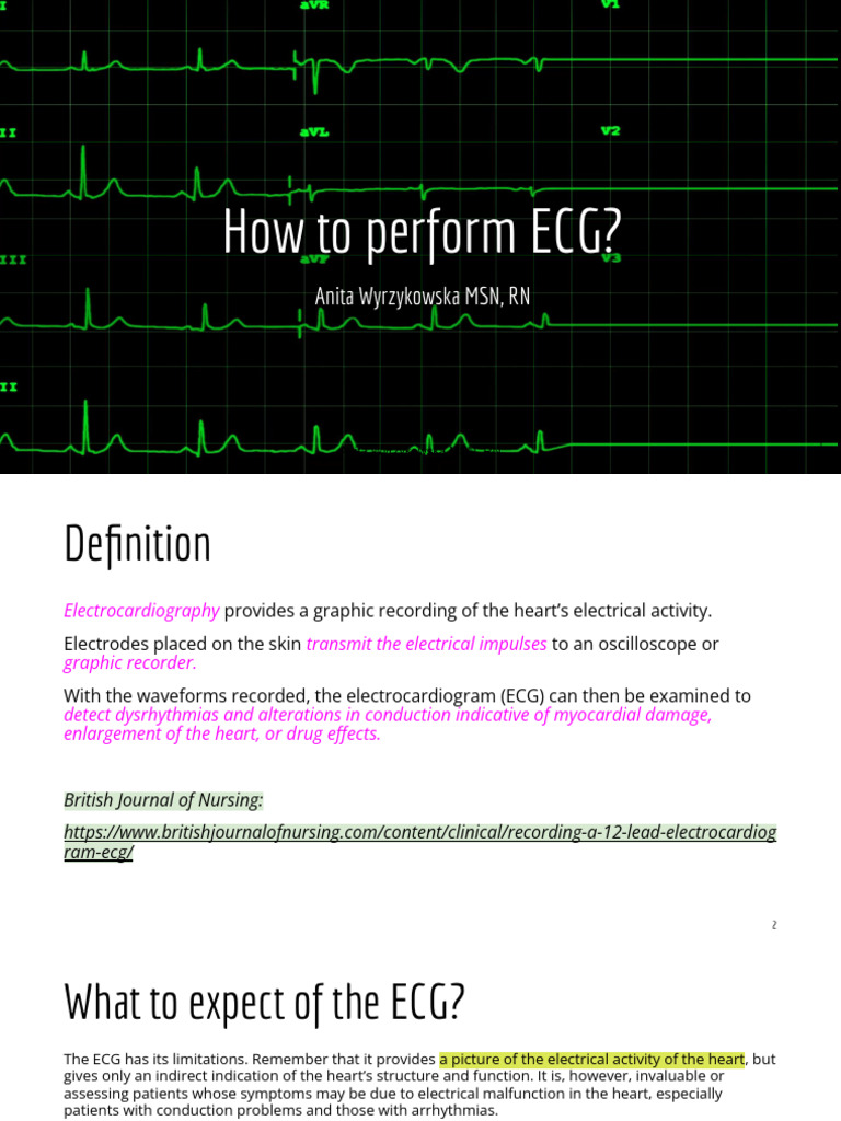 How To Perform ECG | PDF | Electrocardiography | Heart