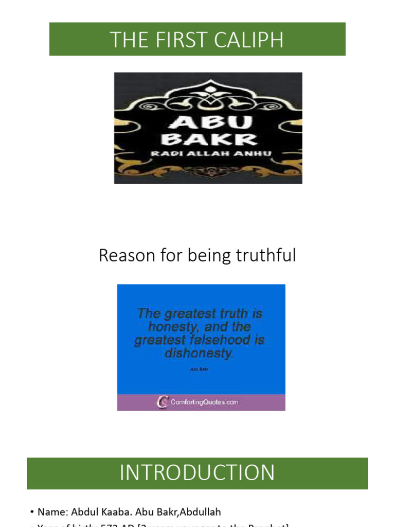 THE FIRST CALIPH (2) | PDF | Muhammad | Caliphate