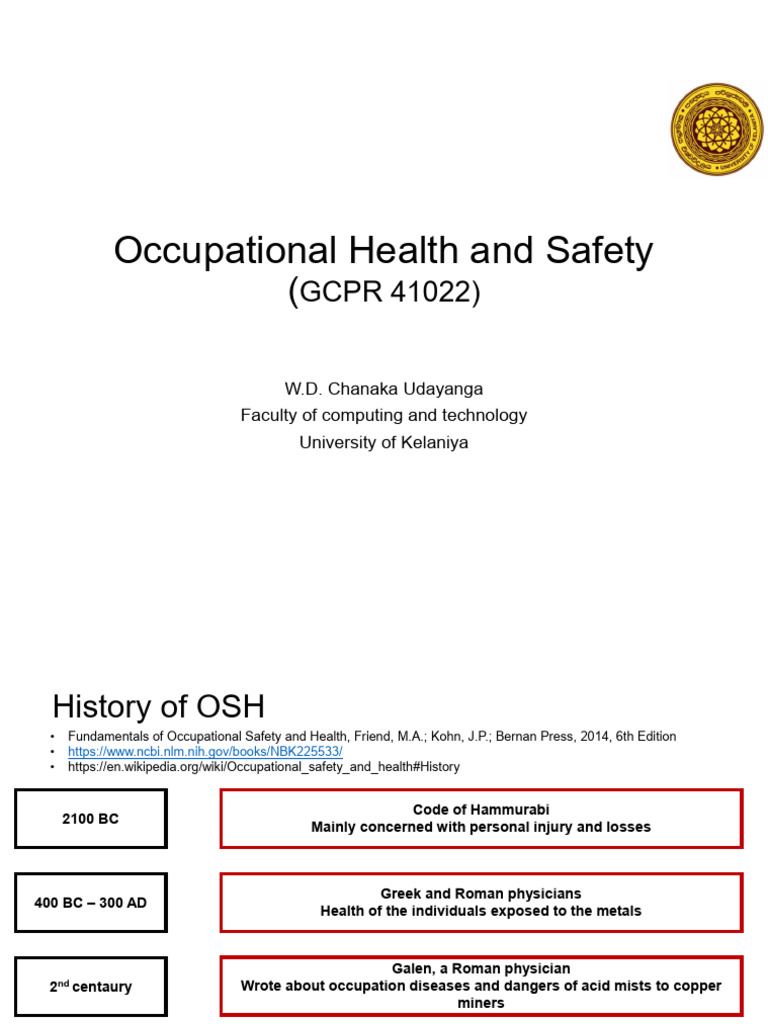 Introduction Part 02 | PDF | Occupational Safety And Health ...