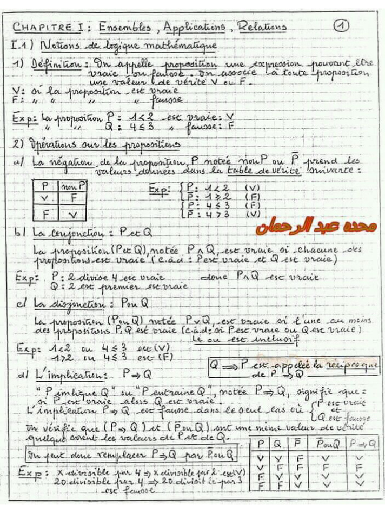 Résumé3 Mathématique 1 | PDF