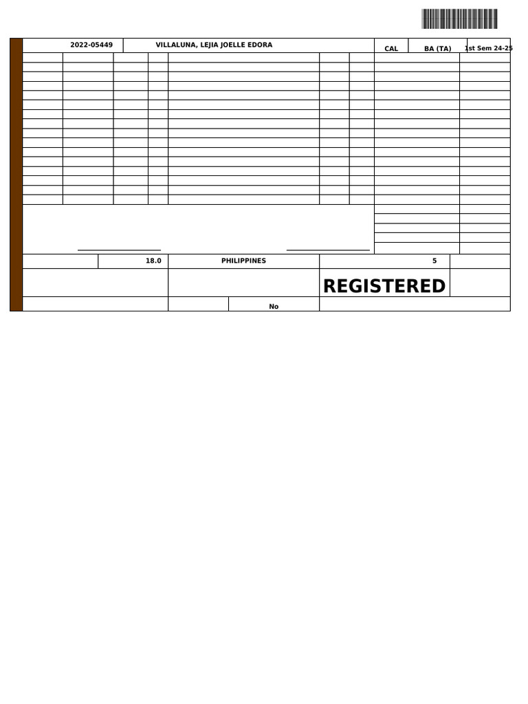 Jeila FORM5 - 2022-05449-1st-Sem-24-25 | PDF