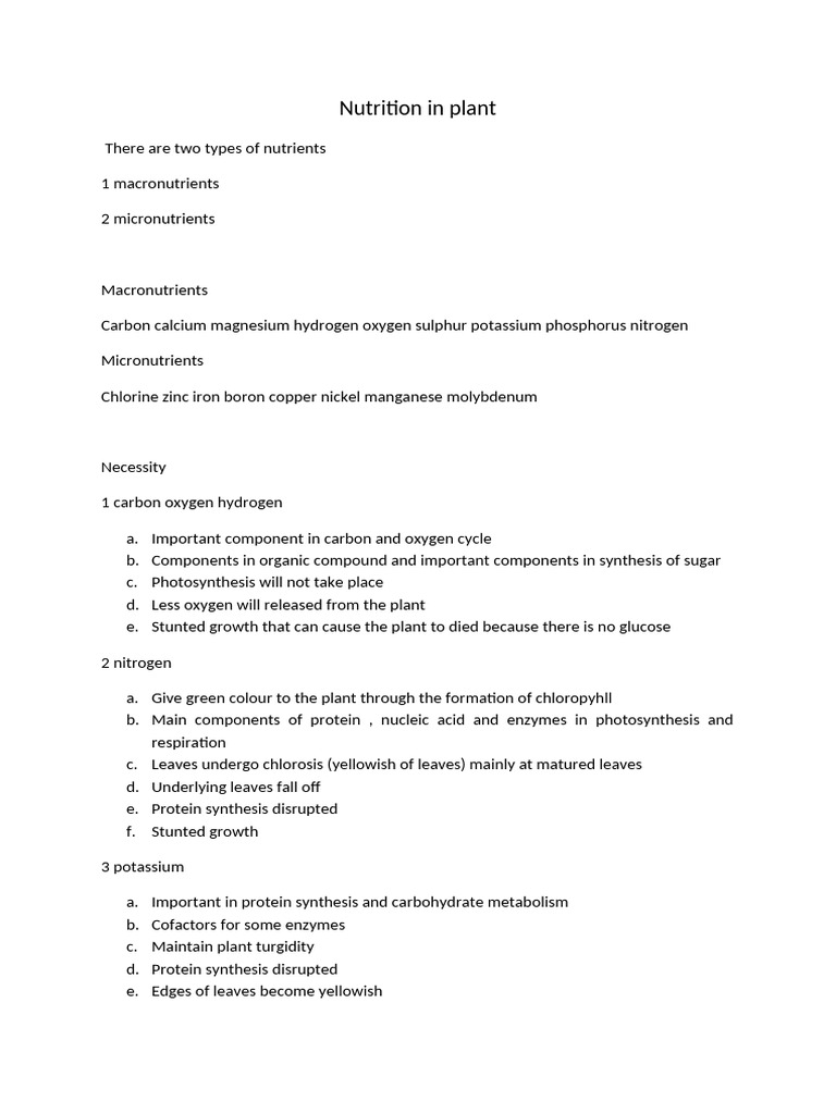 Nutrition in plant | PDF | Root | Plant Nutrition Nutrition in plant | PDF | Root | Plant Nutrition
