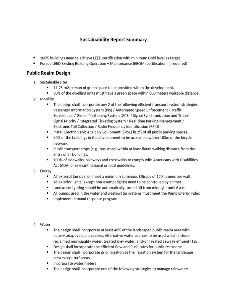 Sustainability Report Summary | PDF | Ventilation (Architecture ...