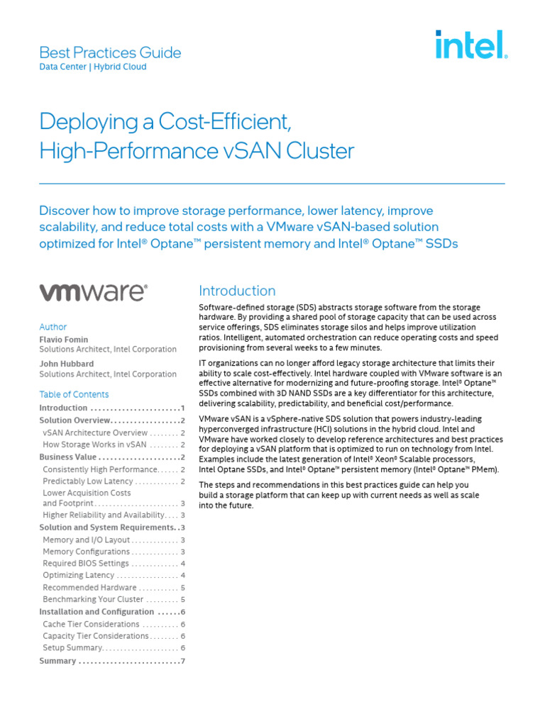 PUBLIC Deploying Vsan Cluster Best Practices Guide | PDF | Solid State Drive | Computer Engineering