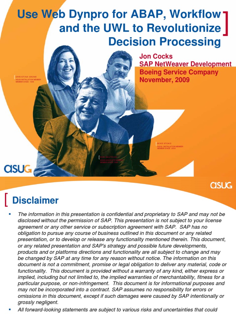 Use Web Dynpro For ABAP, Workflow and The UWL To Revolutionize Decison Processing | PDF ...