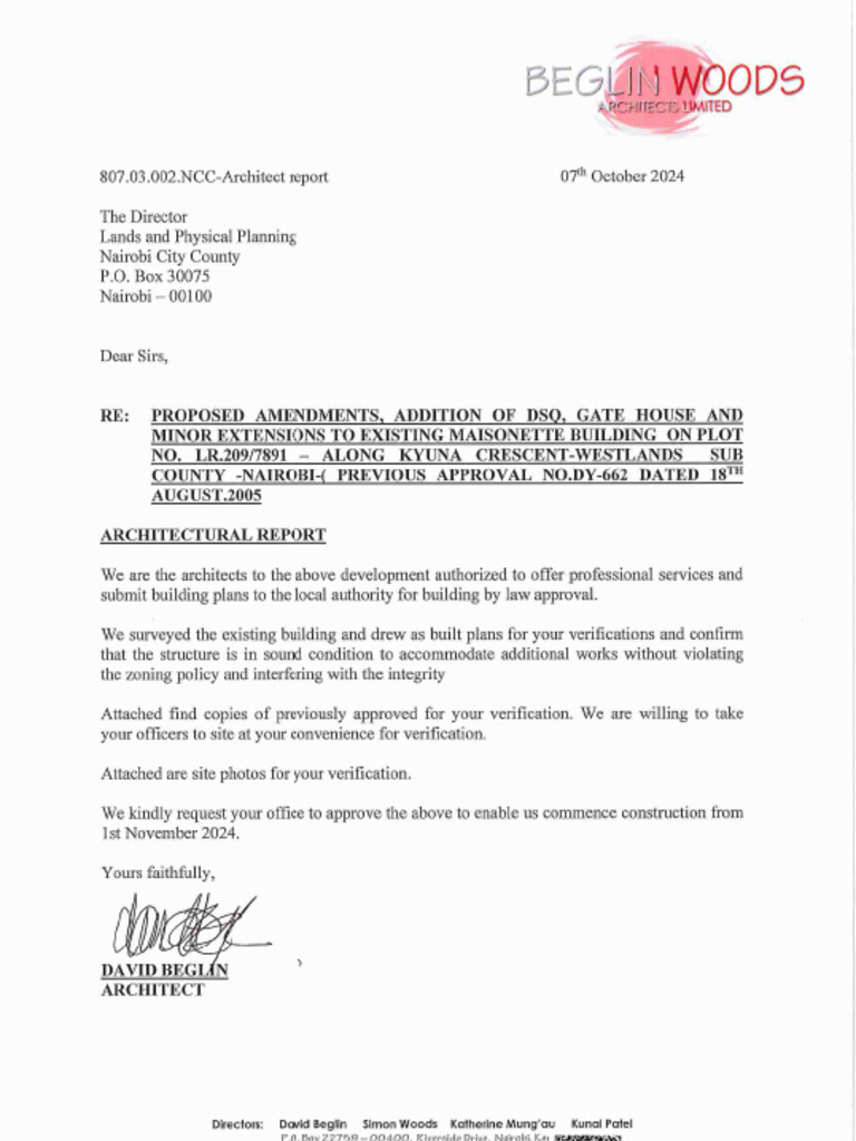 Approved architect & structural engineer Site report +Photos | PDF ...