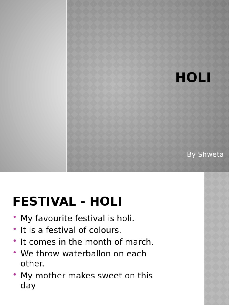 Holi | PDF