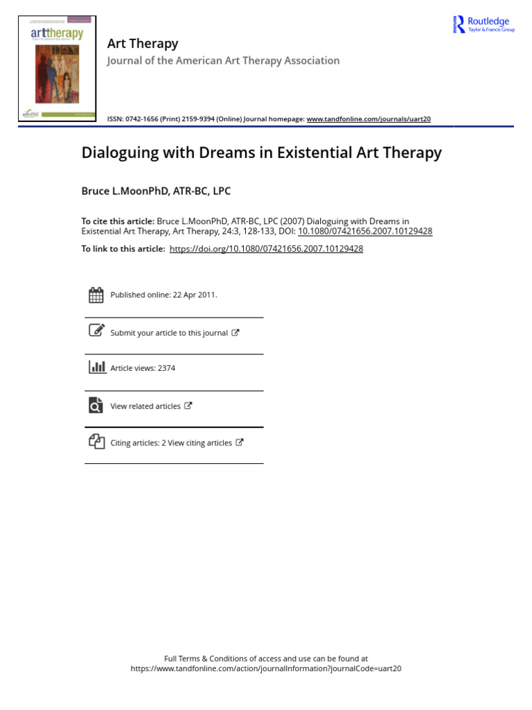 Dialoguing With Dreams in Existential Art Therapy | PDF | Psychotherapy ...