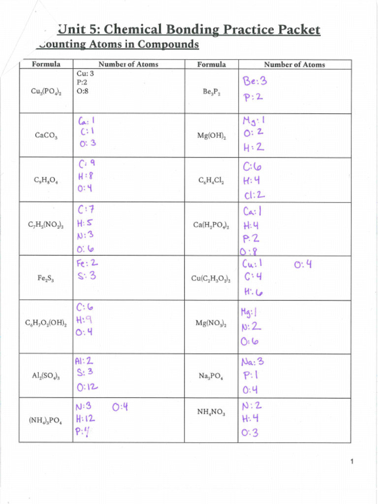 Unit 5 Bonding Packet KEY | PDF