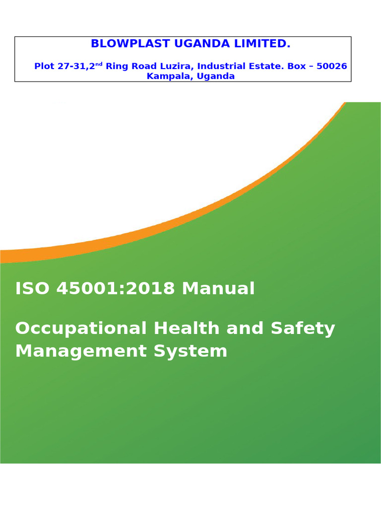 ISO 45001 2018 Manual Draft (Repaired) | PDF | Occupational Safety And Health | Audit