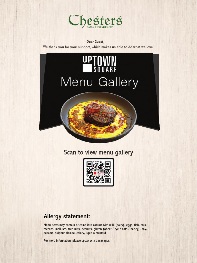 Chesters Menu English 2024 Online Compressed | PDF | Hamburgers | Salad