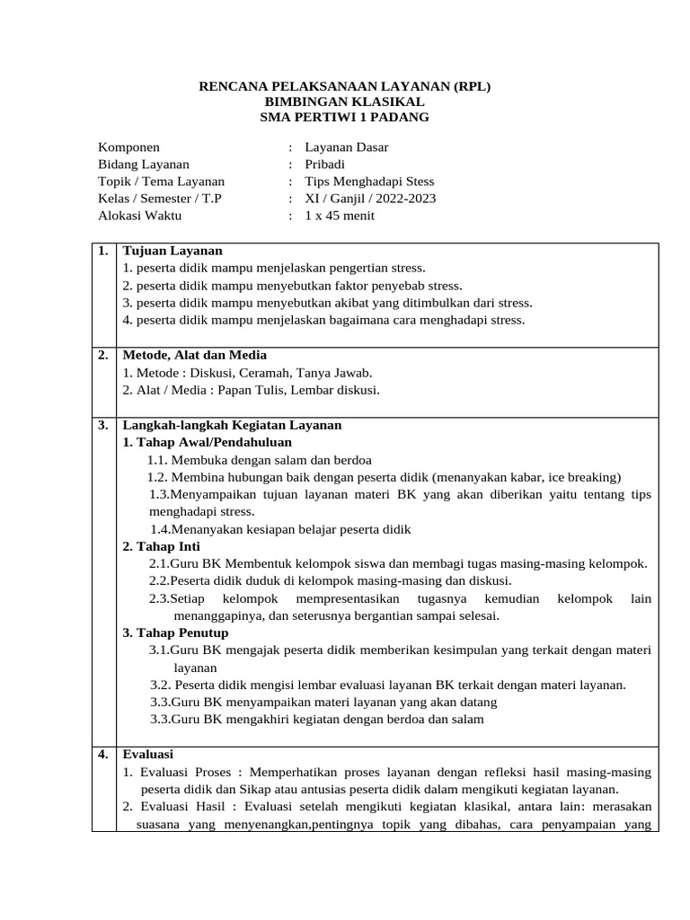 #New RPL 4 Tips Menghadapi Stress | PDF