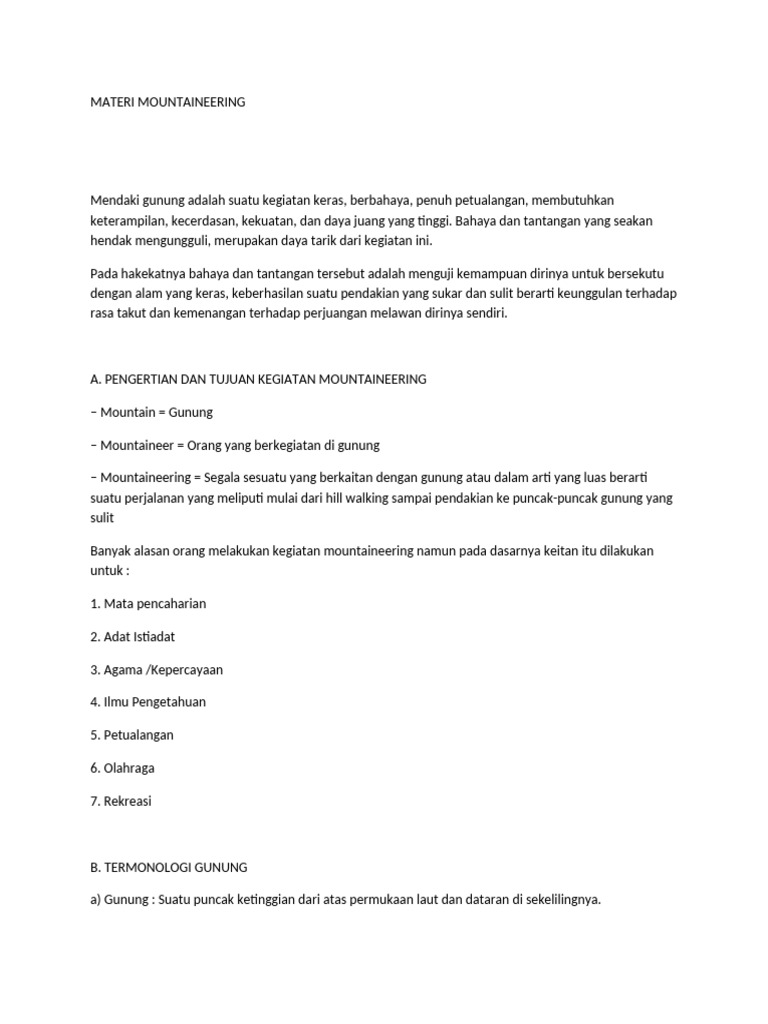 MATERI MOUNTAIN-WPS Office | PDF