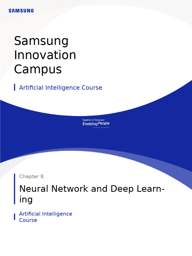 SIC - AI - Chapter 8. Neural Network and Deep Learning - v1.2 | PDF | Artificial Neural Network ...