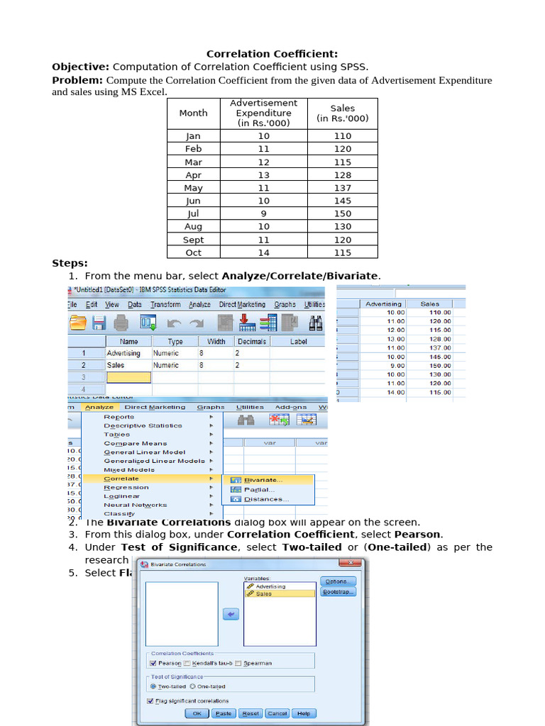 RM-Lab20 - Correlation and Regression Analysis Using SPSS | PDF | Regression Analysis | Errors ...