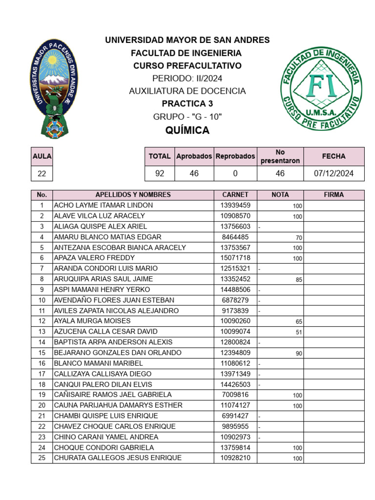 Practica-3 - G-10 C.P.F. Ii - 2024 QMC - Notas | PDF