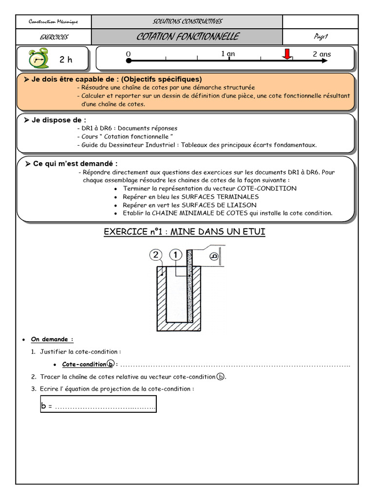 Exercice Cotation Fonctionnelle | PDF