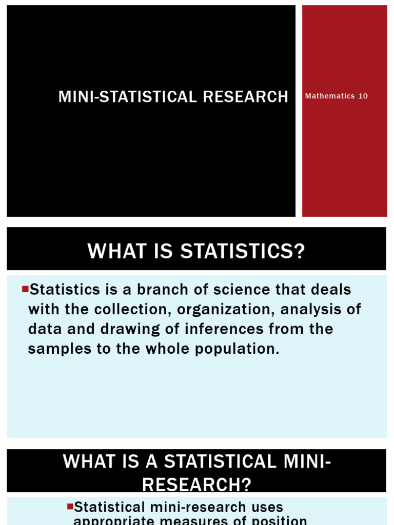 Mini Statistical Research | PDF | Statistics | Analysis