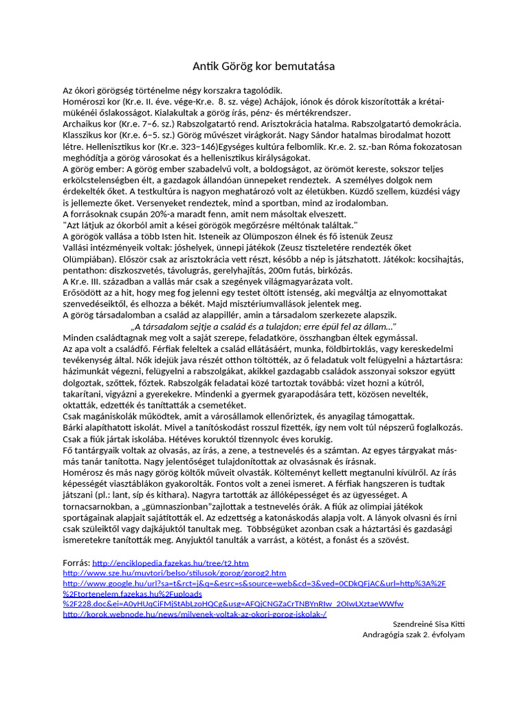 Antik Görög Kor Word | PDF