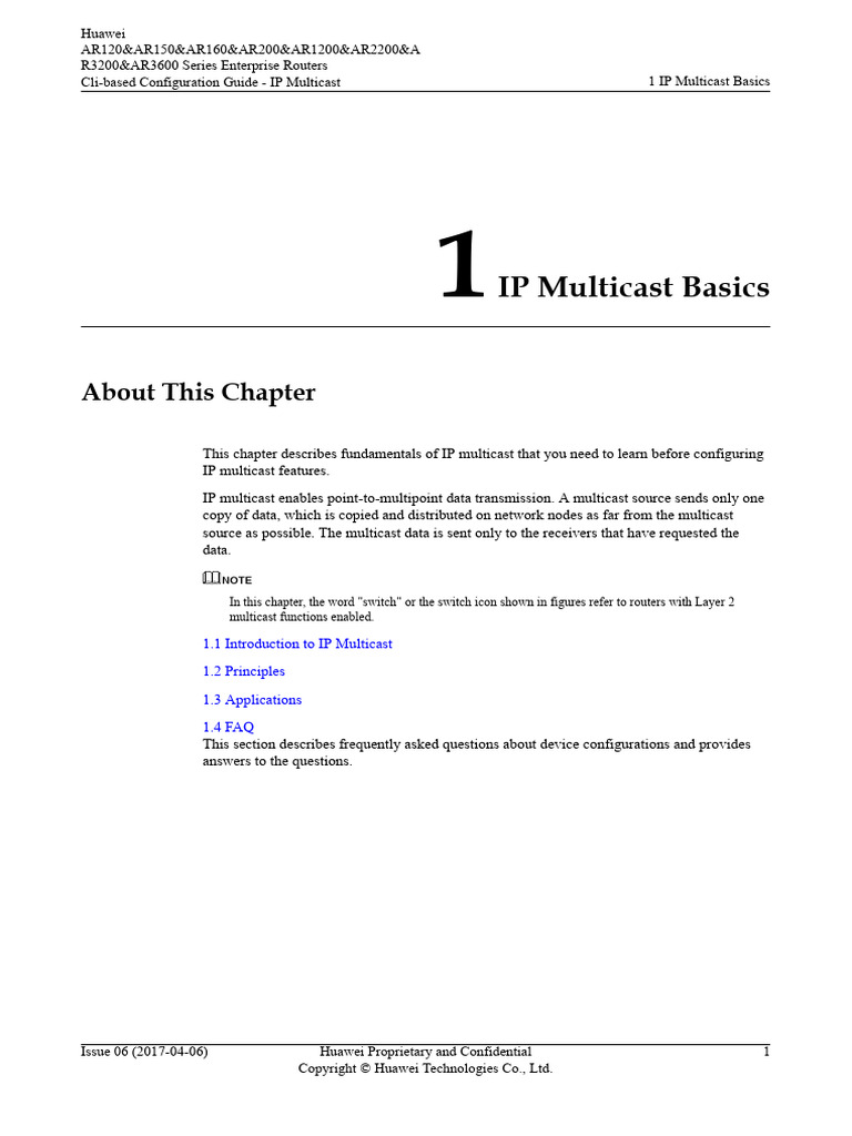 01-01 IP Multicast Basics | PDF | Multicast | Ip Address