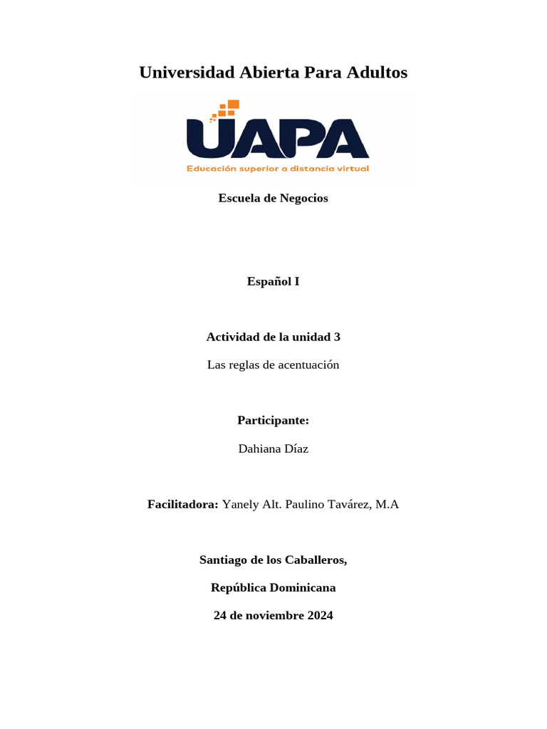 Normas de Acentuación en Español | PDF