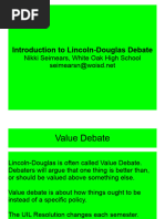 Lincoln-Douglas (LD) Debate Format - Introduction | PDF | Meetings ...