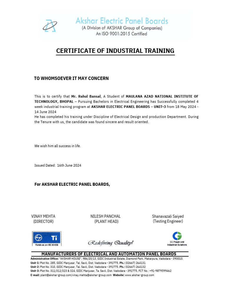 B.e-Eee-Batchno - Intern-10 PDF | PDF