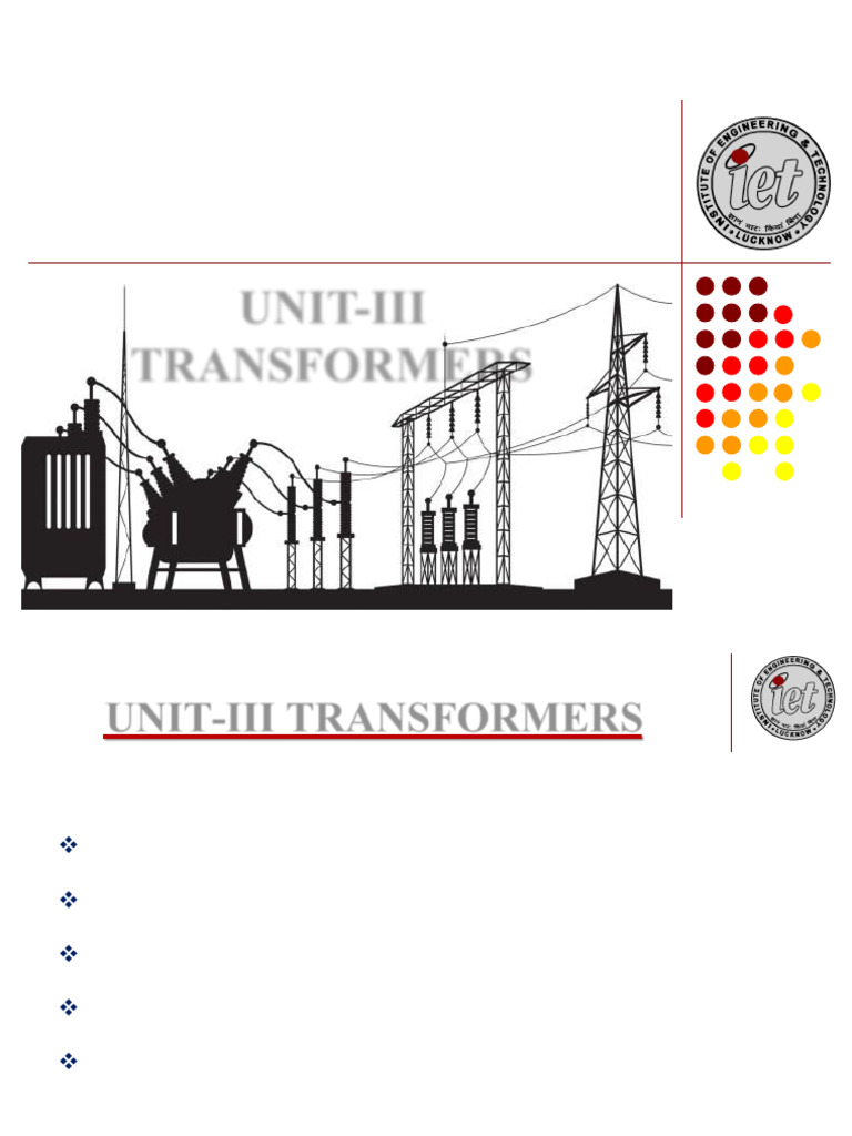 Unit Iii Transformers Pdf Transformer Electromagnetic Induction
