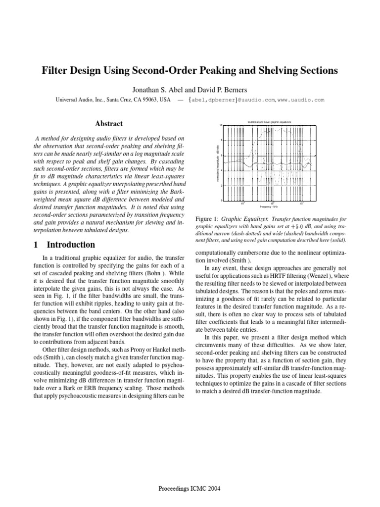 filter-design-using-second-order-peaking-and-shelving | PDF ...