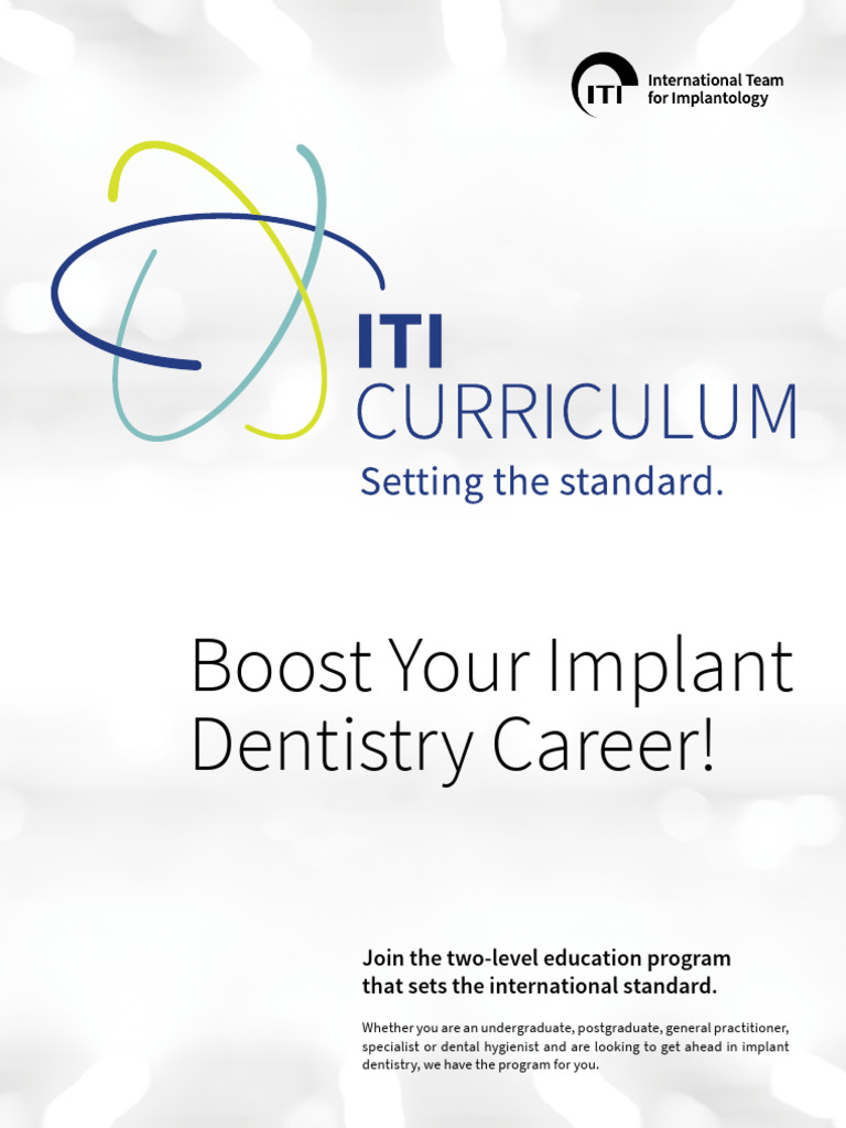 ITI_Curriculum_Brochure 210x280_EN_08-2023_04 | PDF | Dental Implant ...