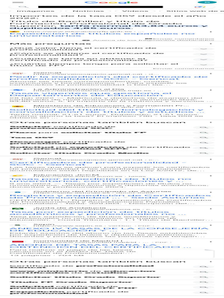 Coste de Las Tasas Para El Certificado de Formaci… | PDF