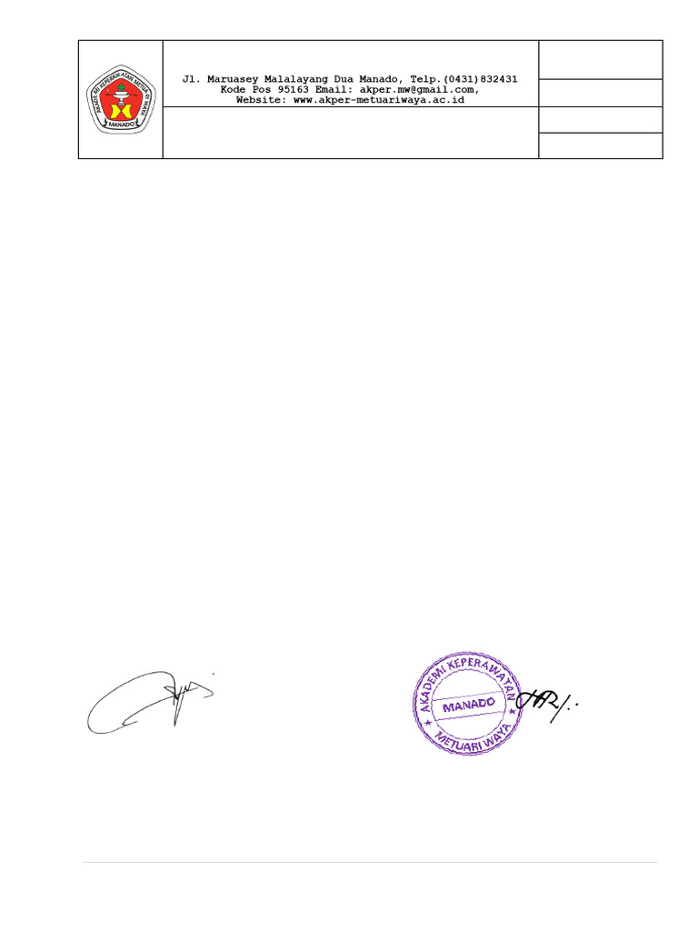 Manual SPMI Akper Metuari Waya Manado | PDF