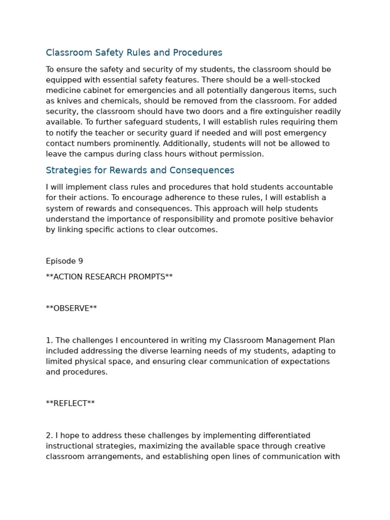 new | PDF | Classroom Management | Learning