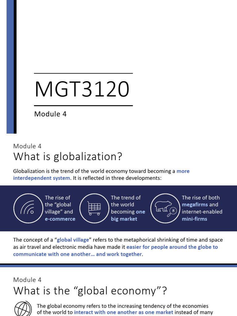 Module 4. Global Management-1 | PDF | Trade | Free Trade