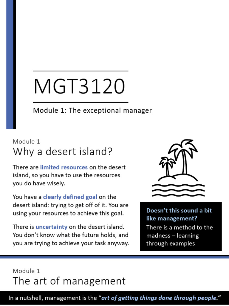 Module 1. The Exceptional Manager-unlocked | PDF | Goal | Skill