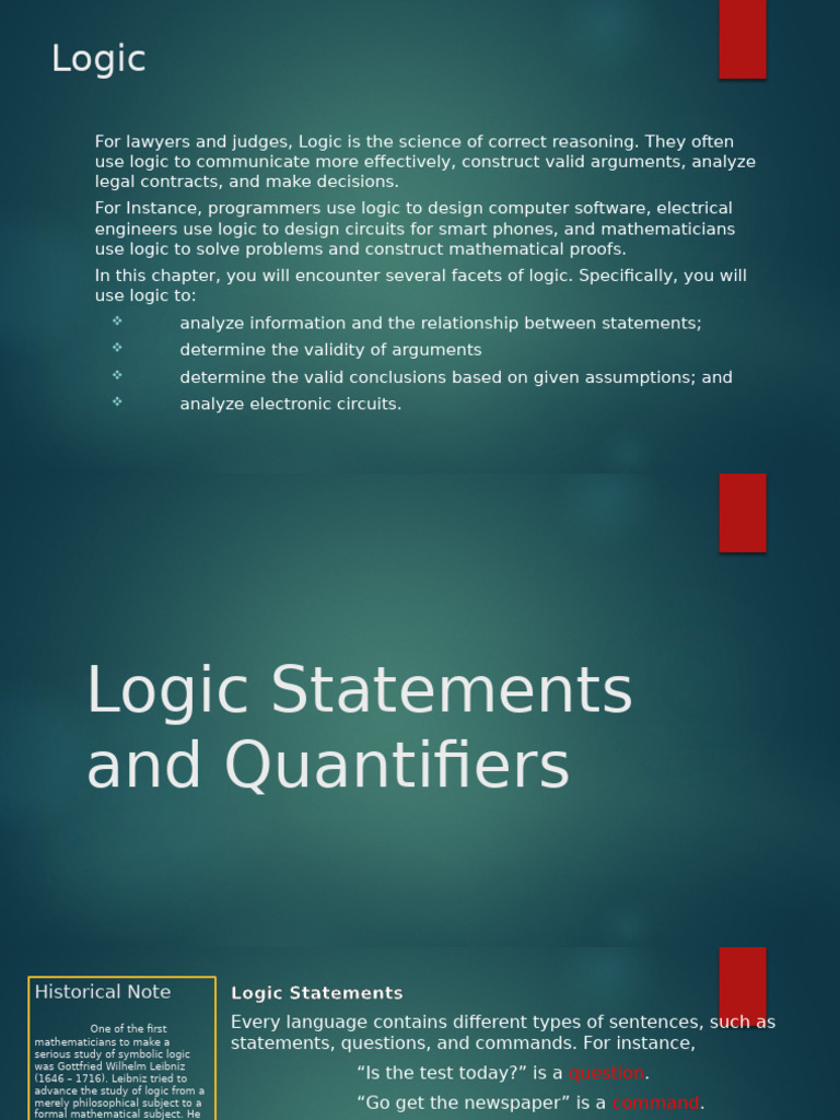 L.1 | PDF | Logic | Mathematical Logic