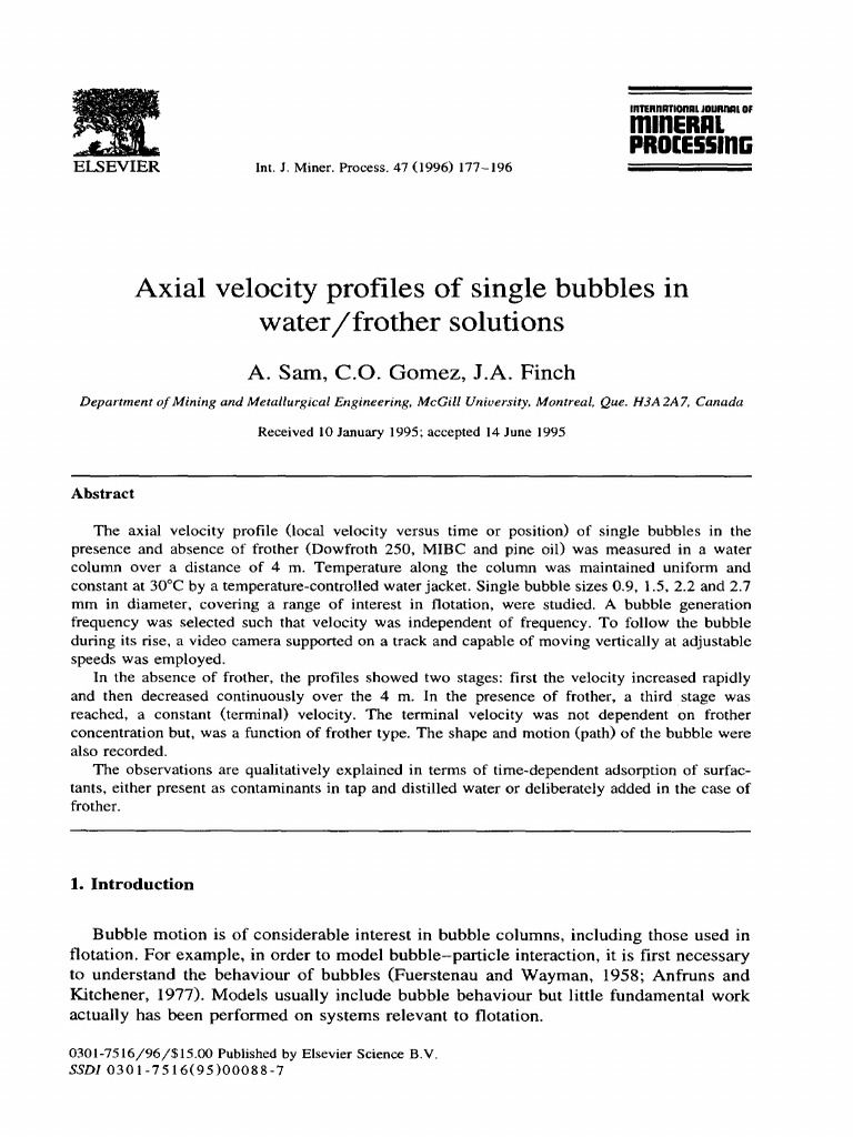 Axial Bubble Profiles | PDF